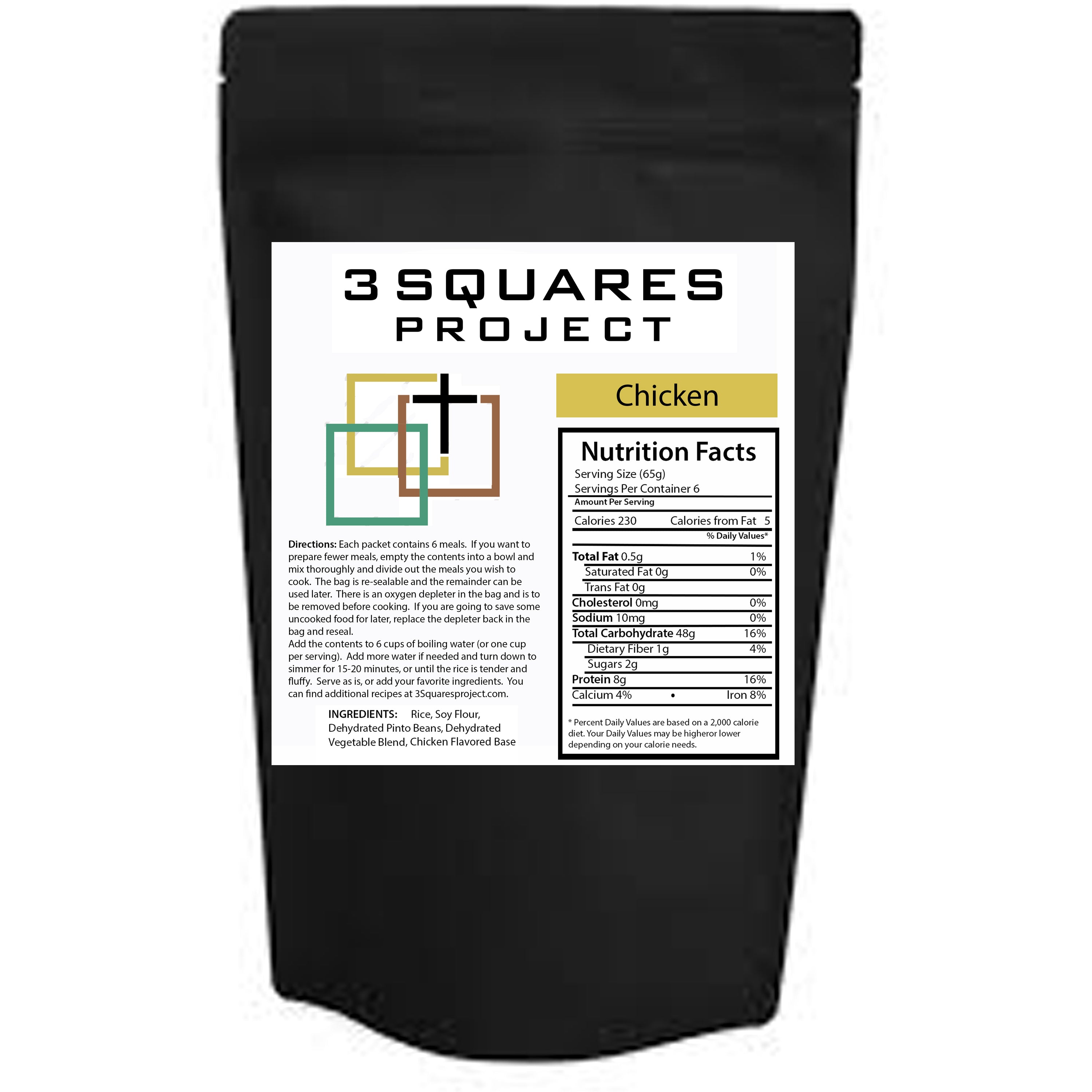 3SQ Chicken Recipe - 6 Serving Pack – 3 Squares Project