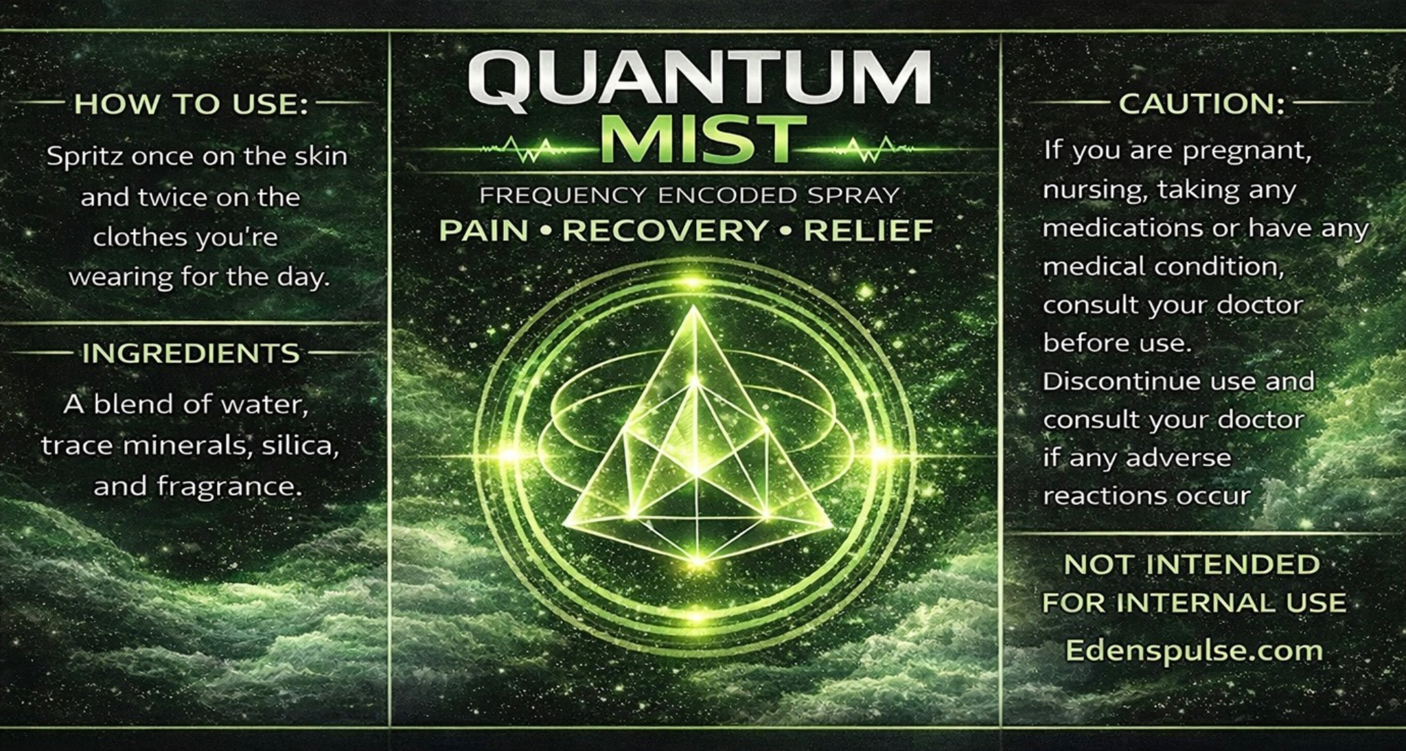 Quantum Mist Introductory Offer -2 for 1 Special! – 3 Squares Project